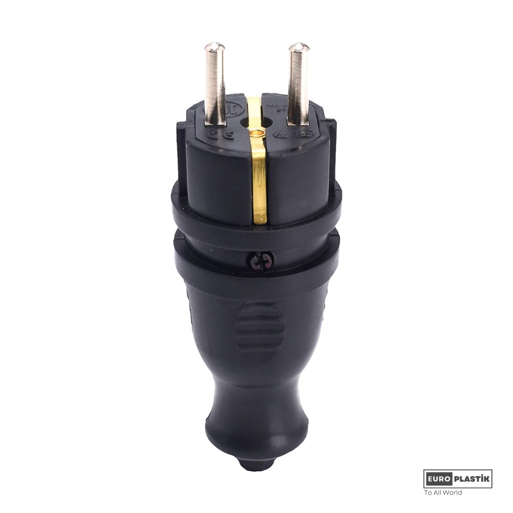 1x16A Monophase Earthed Male Plug | EURO Plastik