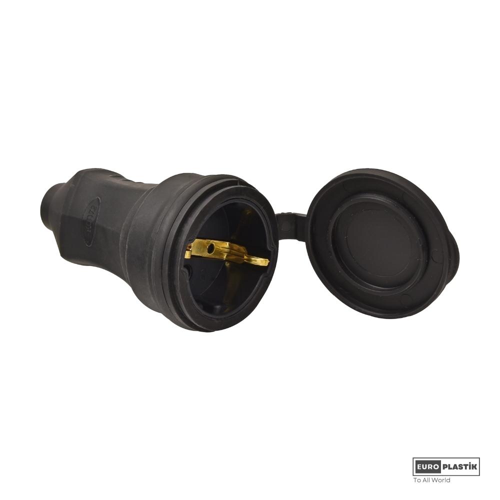 1x16A Monophase Earthed Female Plug (Star) | EURO Plastik